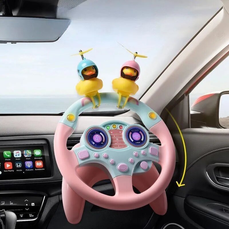 Большой интерактивный, развивающий, обучающий, музыкальный руль, детские игрушки для детей