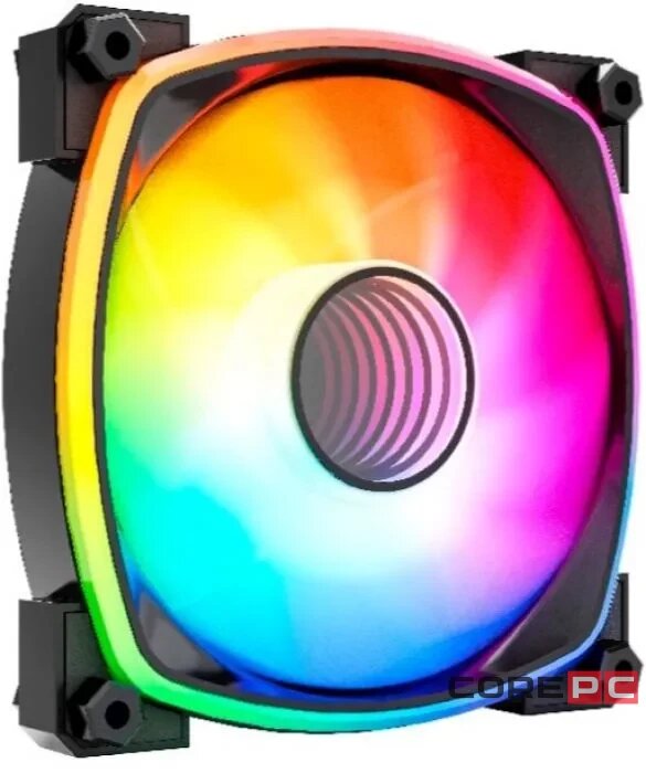 Вентилятор для корпуса Powercase (M55MR-12 ARGB) Black, безопасное охлаждение