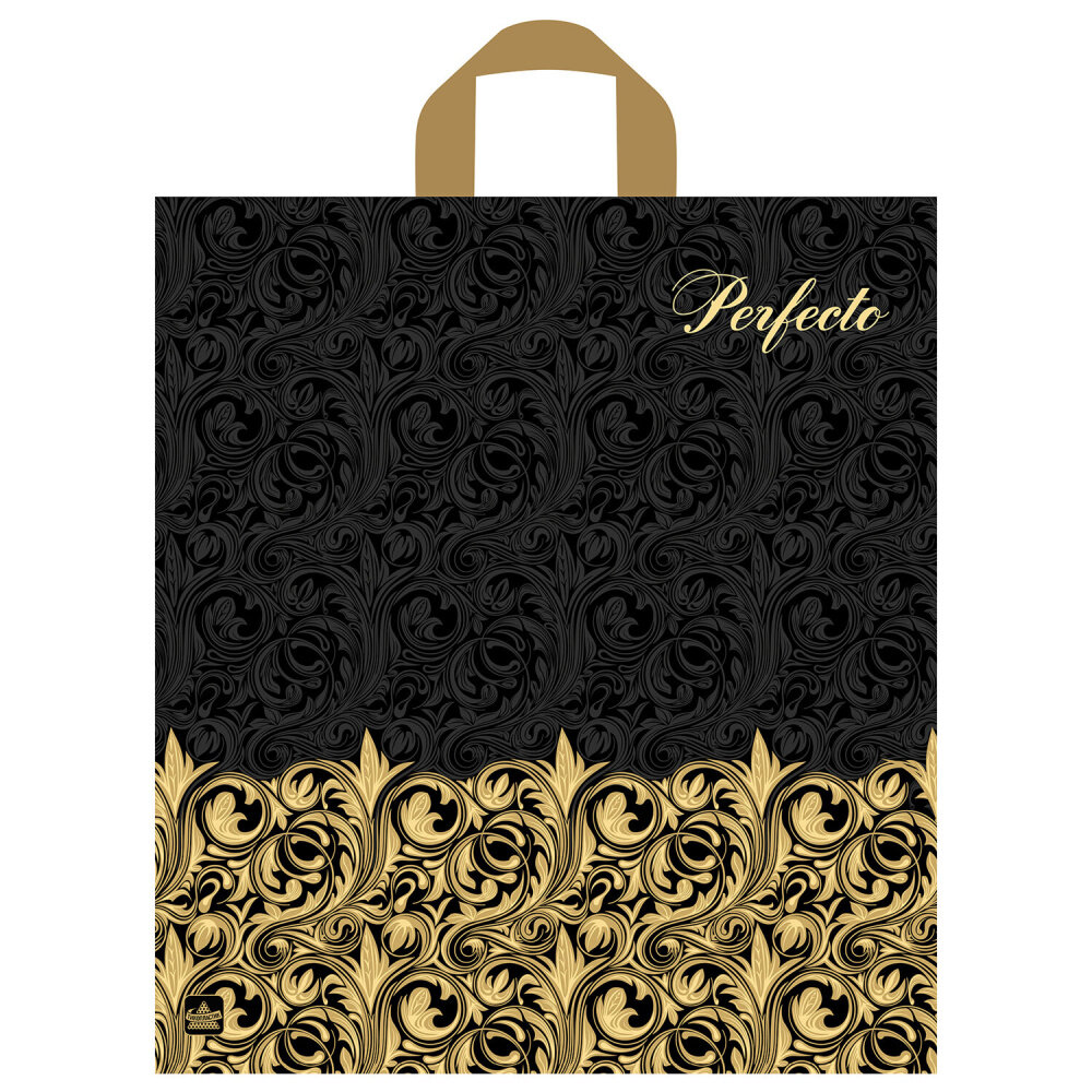 Упаковка 50 шт. Пакет с петлевой ручкой ПВД, 42х46 см, "Перфекто Магнифик", 95 мкм, н00153468