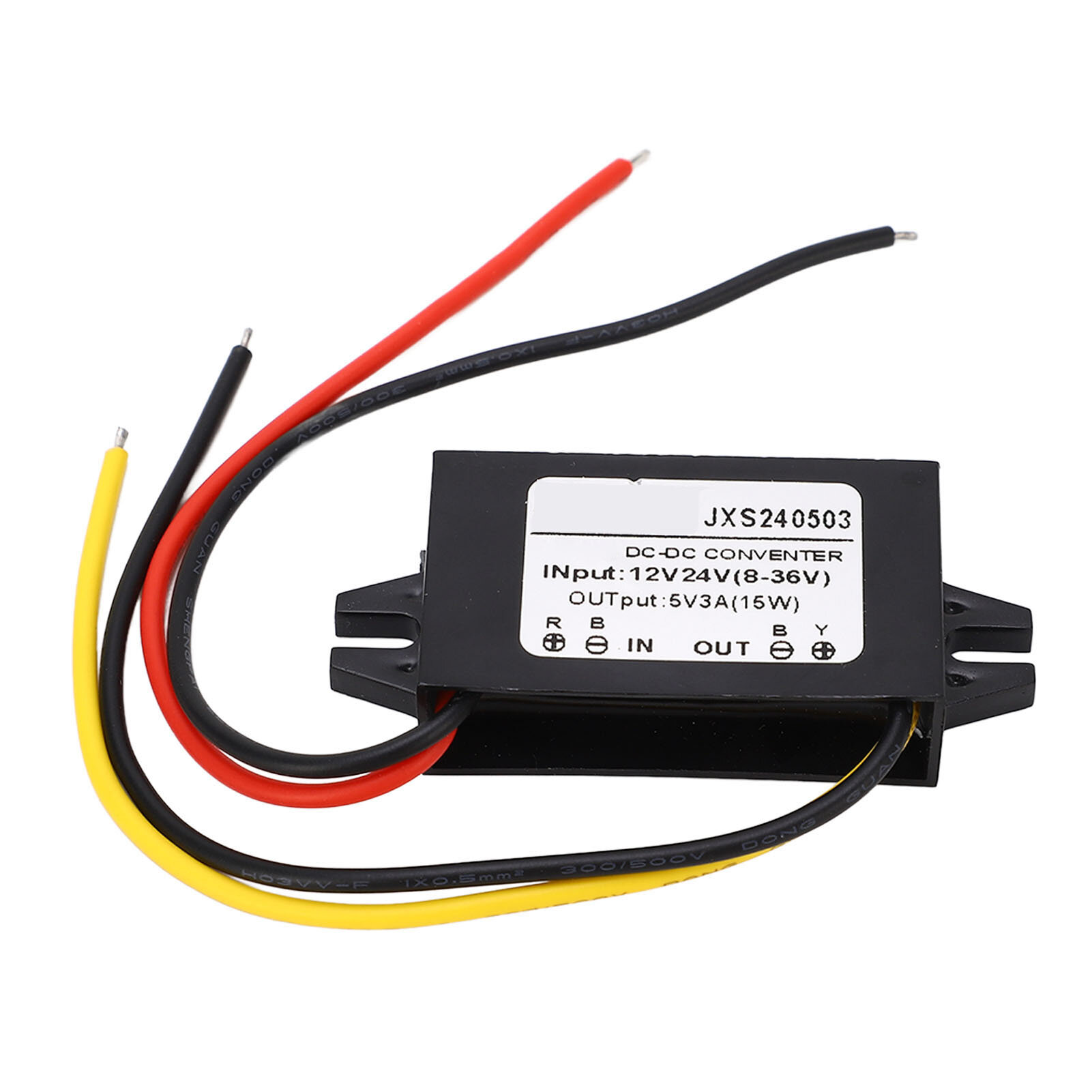 Модуль понижающего преобразователя постоянного тока, высокоэффективный преобразователь напряжения 12 В/24 В в 5 В, 3 А, степень защиты IP67, водонепроницаемый.