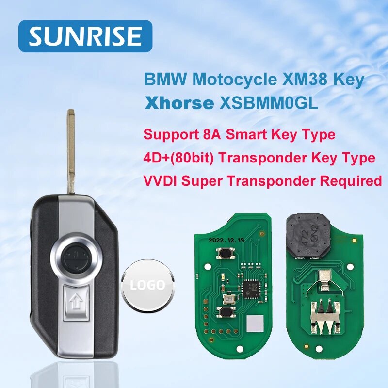 Xhorse XSBMM0GL BMW ключ для мотоцикла XM38 для VVDI2 и KeyTool Plus поддержка 8A смарт-ключ Тип 4D 80 бит ключ-ретранслятор
