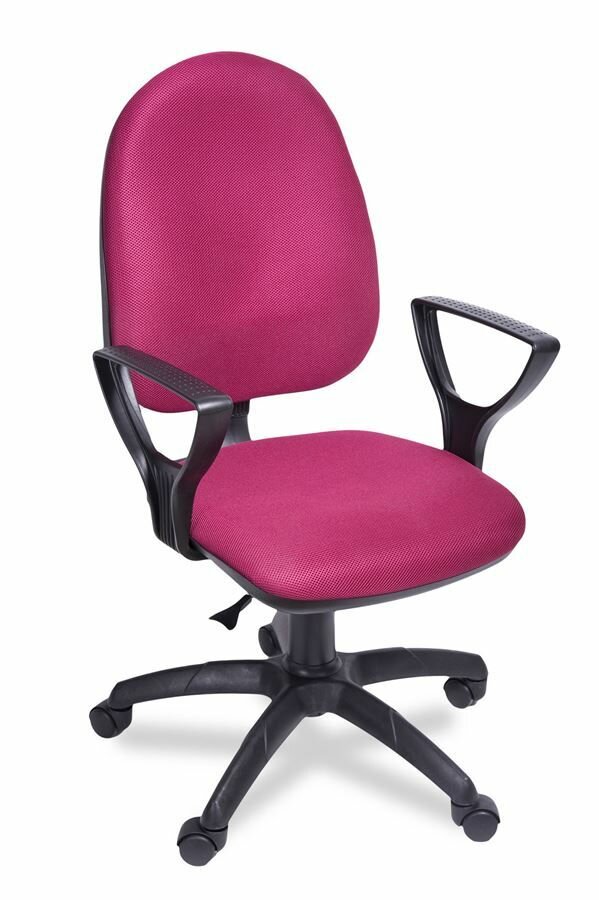 Кресло Мартин new Red Black красный, ткань и пластик, мягкое сиденье, с подлокотниками