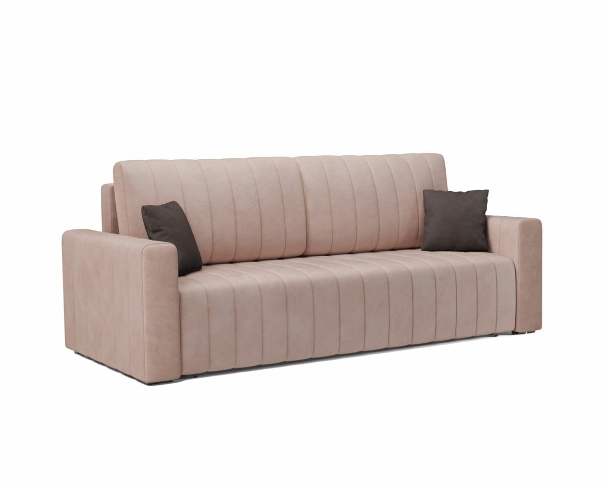 Диван Еврокнижка Mebel-ars Лондон микровельвет Кордрой бежевый