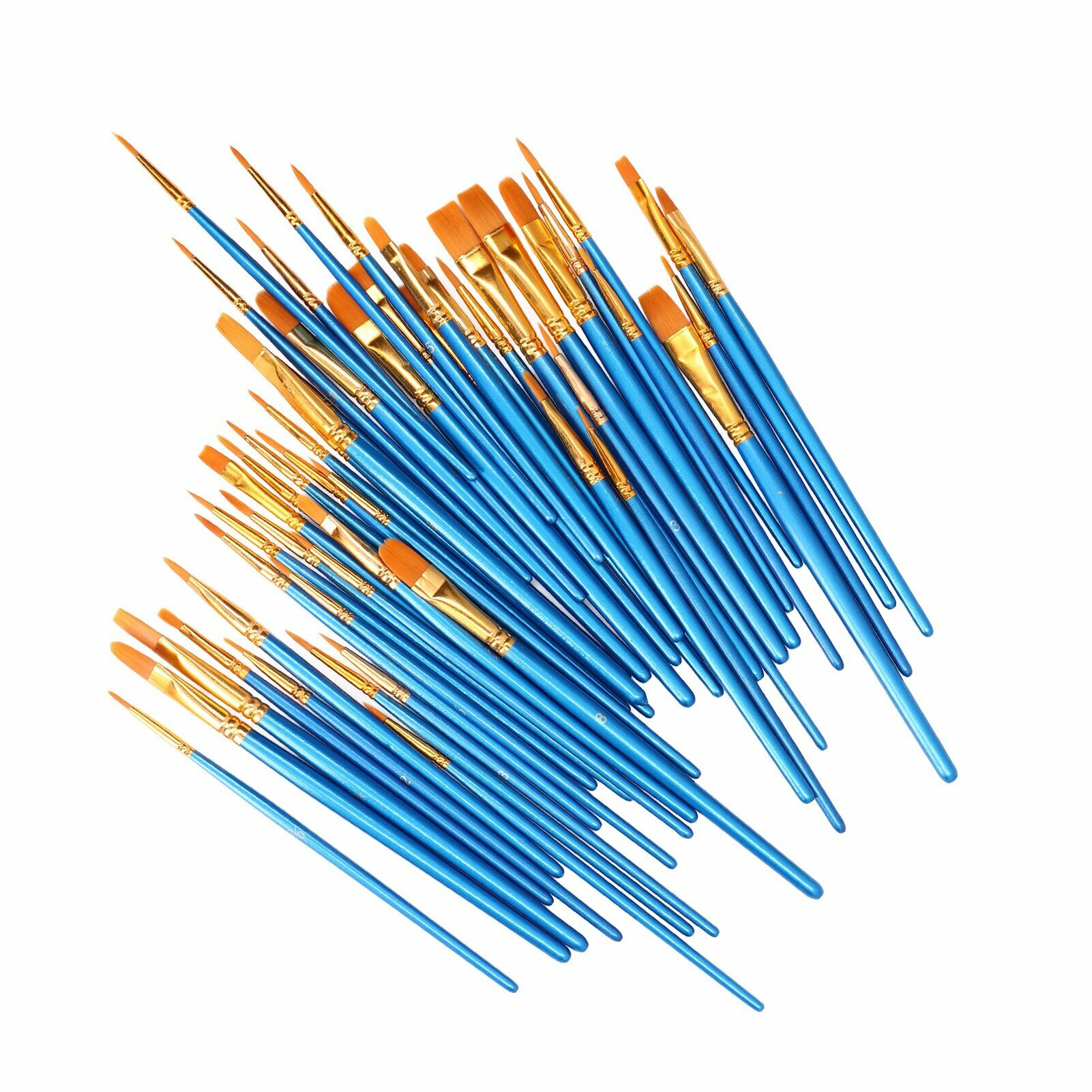 Набор кистей для рисования, 50 шт, нейлоновая щетина, несколько моделей, сильная адсорбция, набор художественных кистей для акварельной живописи маслом