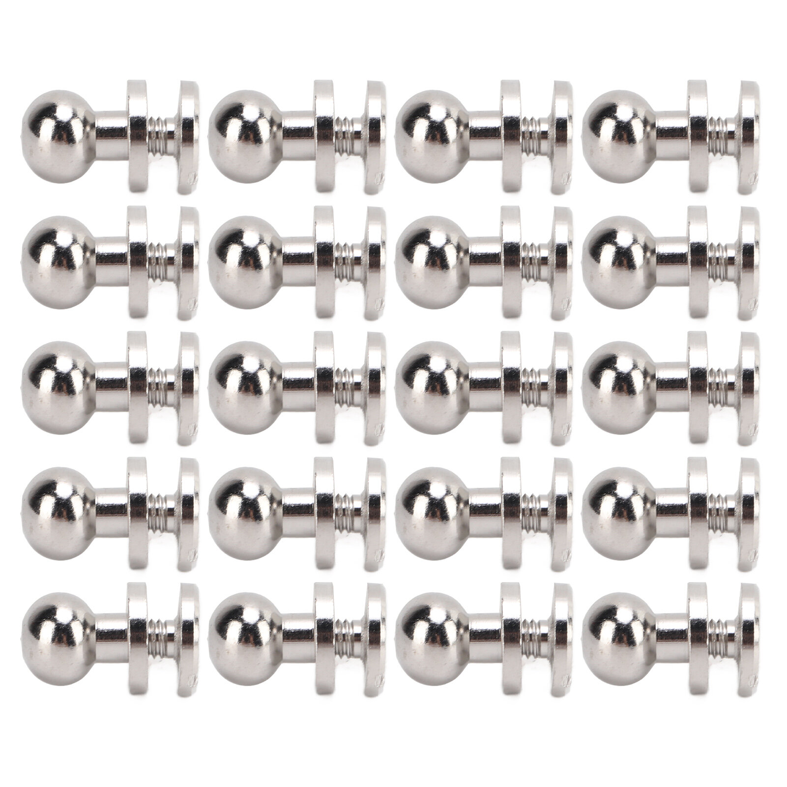 20set Brass Rivets Silver Abrasion Resistance DIY Projects Accessories for Belt Handbags8x7mm