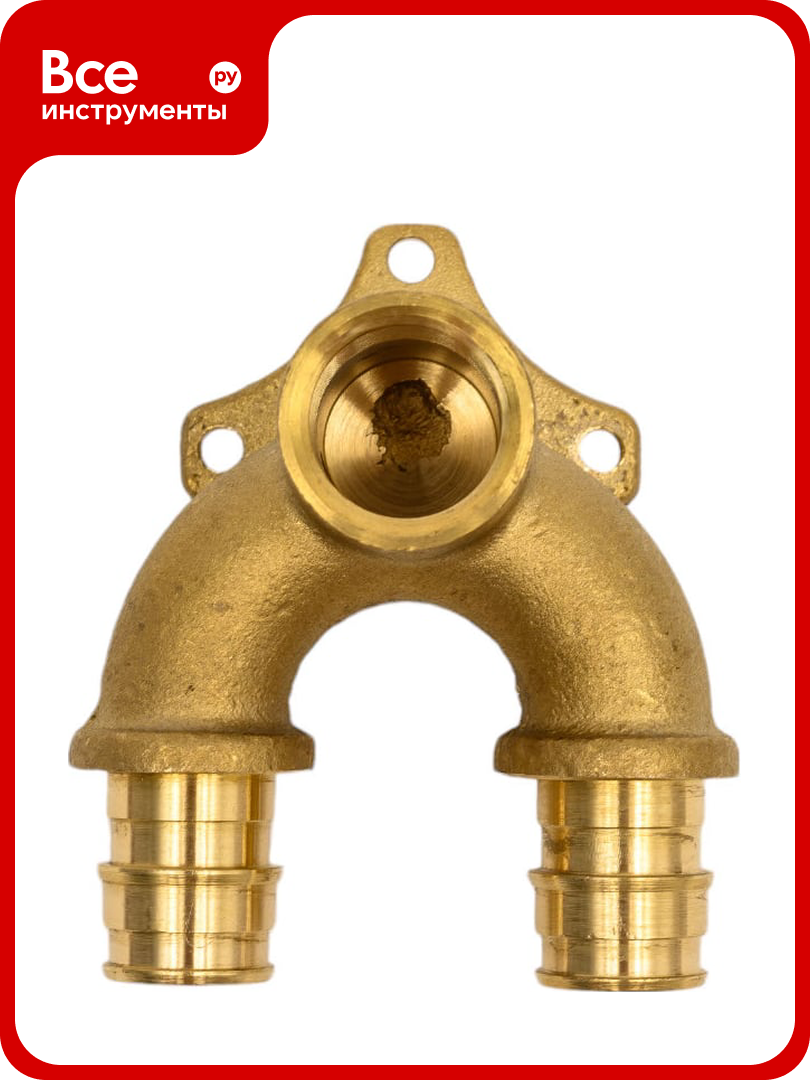 Водорозетка One Plus двойная, 20x1/2x20 OP для труб из сшитого полиэтилена Pex qe