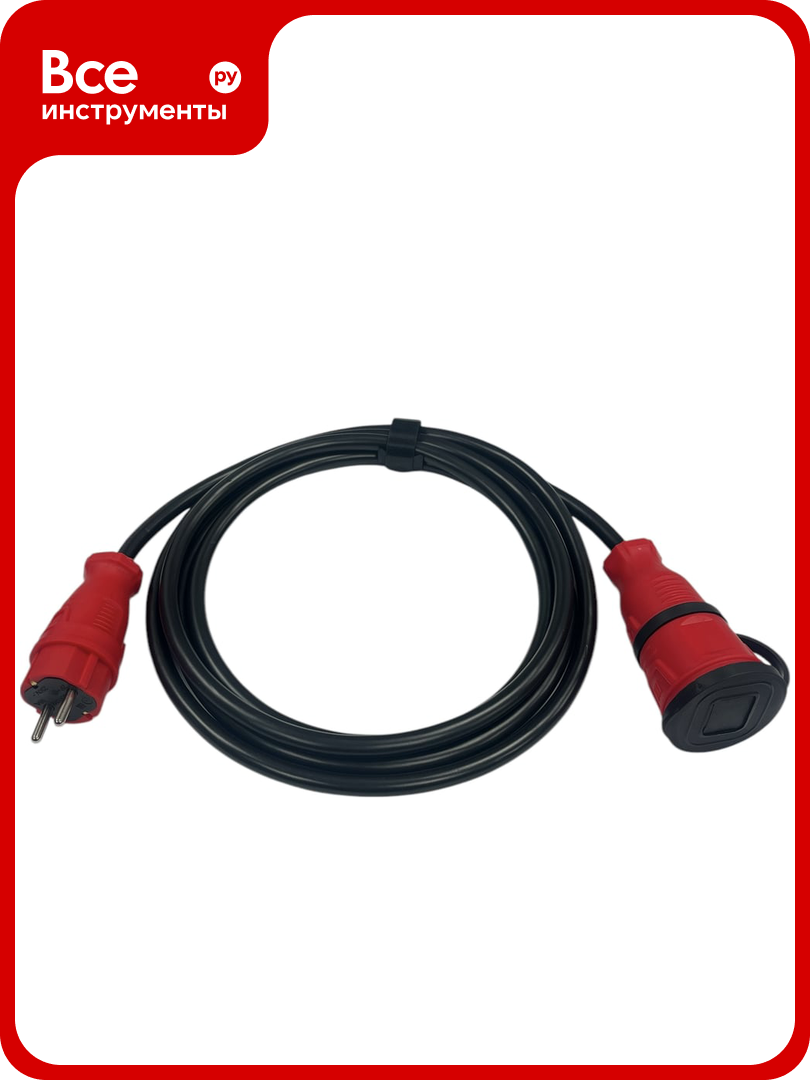 Удлинитель силовой iTOK тип SU серии iCONNECT COLOR с заземлением КГтп-ХЛ 3x2,5 мм 1 гнездо IP44 ГОСТ цвет красный 7 м i-CONNECT-COLOR-SU-KG-325-1-44-7-RED прочной конструкции