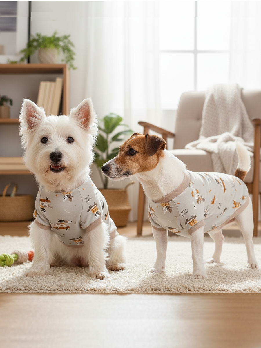 Футболка OSSO для собак "Весёлый пёс", размер S (длина изделия 20-21 см)