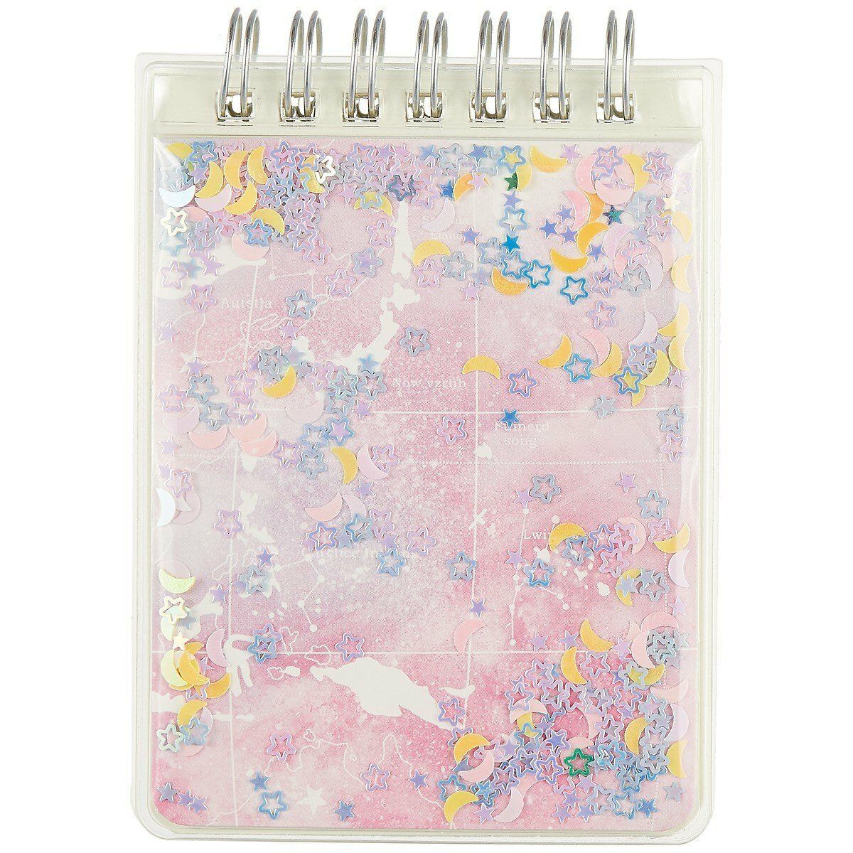 Блокнот с блестками "Earth" , А7, 80 листов, линейка