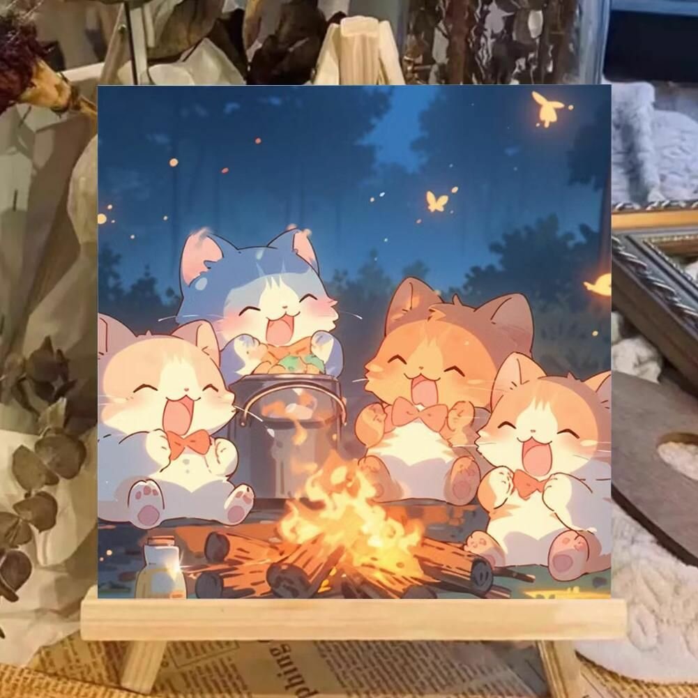 Картина по номерам на холсте с подрамником 20х20, Рождественские подарки для друзей