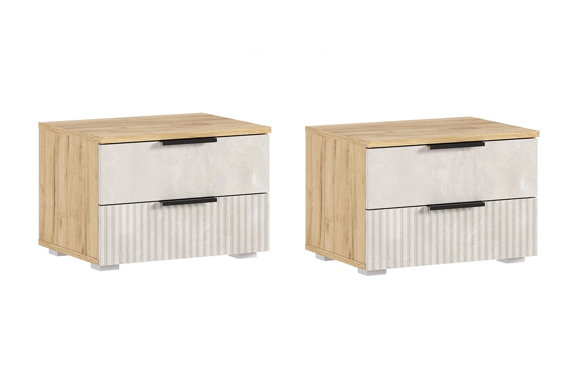 Марвэл Тумбы прикроватные (2 шт) (Мальта, Дуб Крафт)