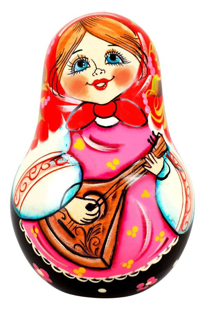 Неваляшка "Девочка с балалайкой", 14см