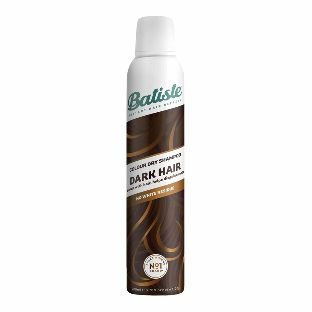 Шампунь Batiste Dry Shampoo Divine Dark, Сухой шампунь для шатенок, 200 мл