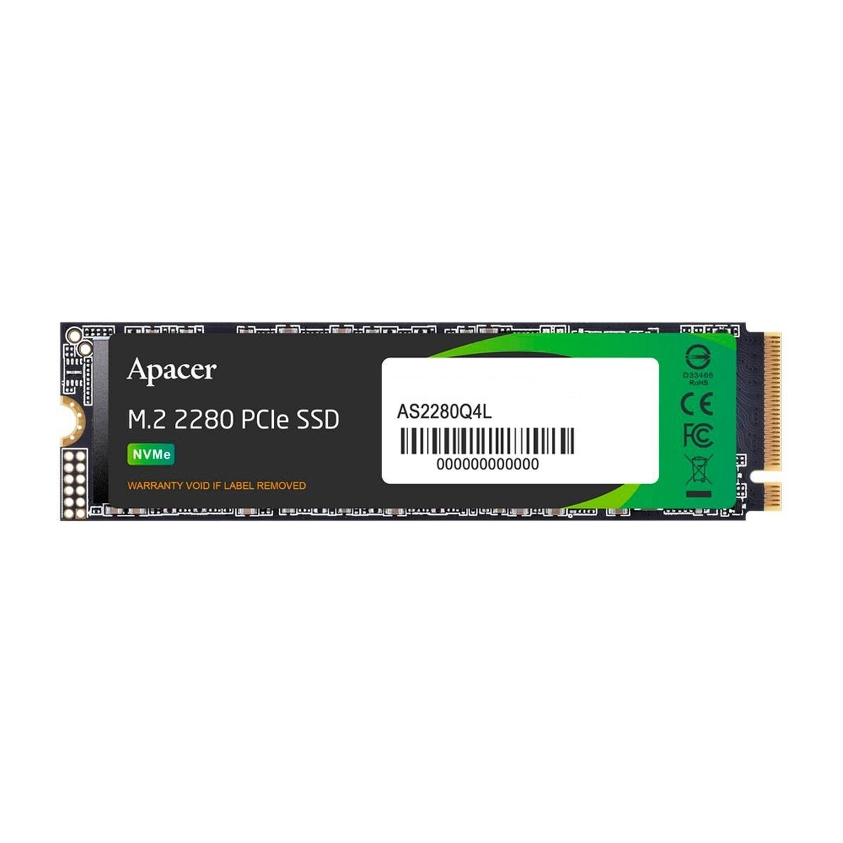 Накопитель Apacer SSD AS2280Q4L 1TB M.2 2280 PCIe Gen4x4, R3600/W3000 Mb/s, 3D NAND, MTBF 1.5M, NVMe 1.4, 600TBW, Retail, 3 years (AP1TBAS2280Q4L-1)