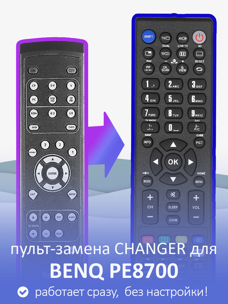 Пульт-замена для BENQ PE8700