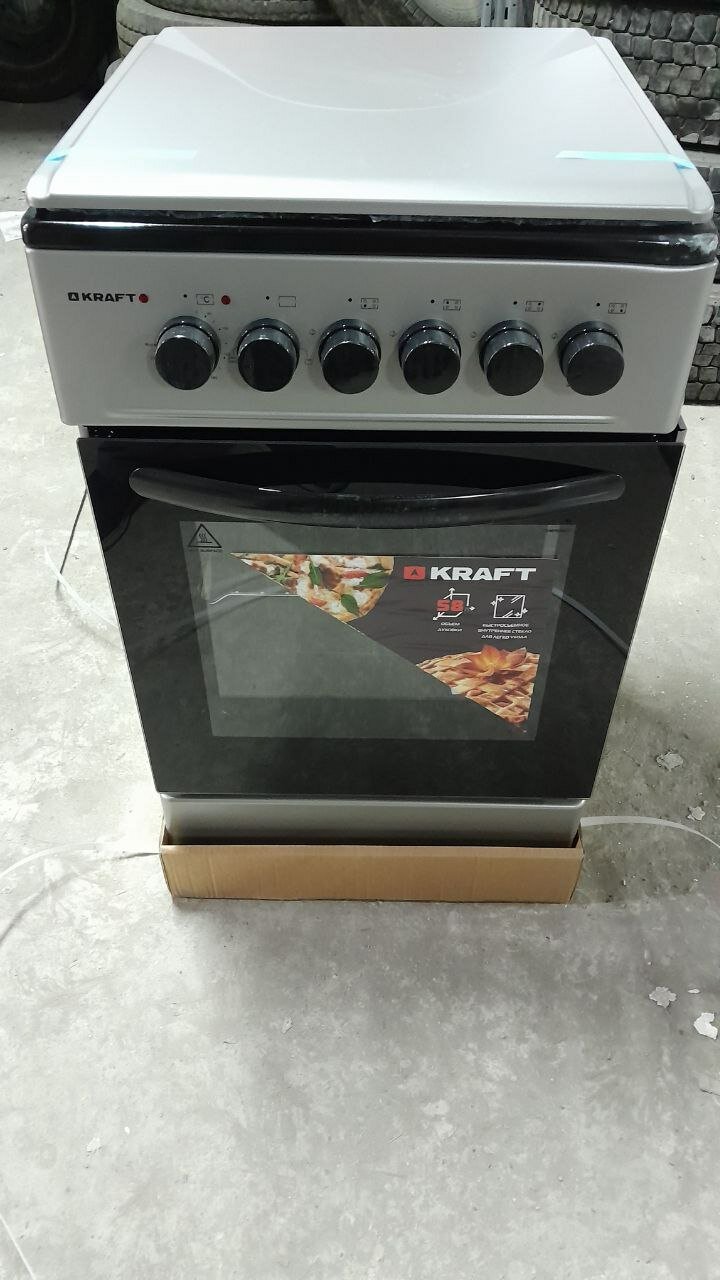 Плита комбинированная KRAFT KF-FSK5302ES серый/черный (уценка)