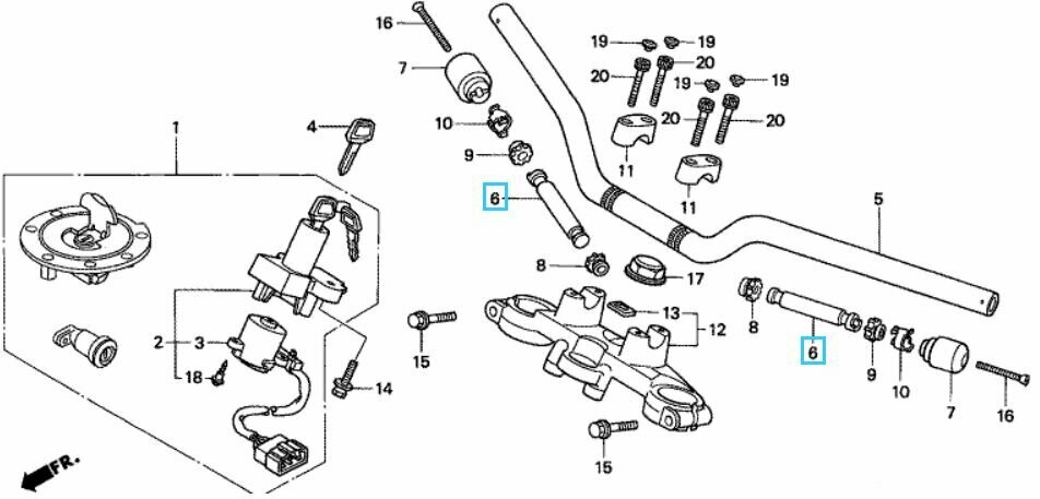 Грузик руля мотоцикла Honda; Артикул Honda: 53104MY5860 (Оригинал)