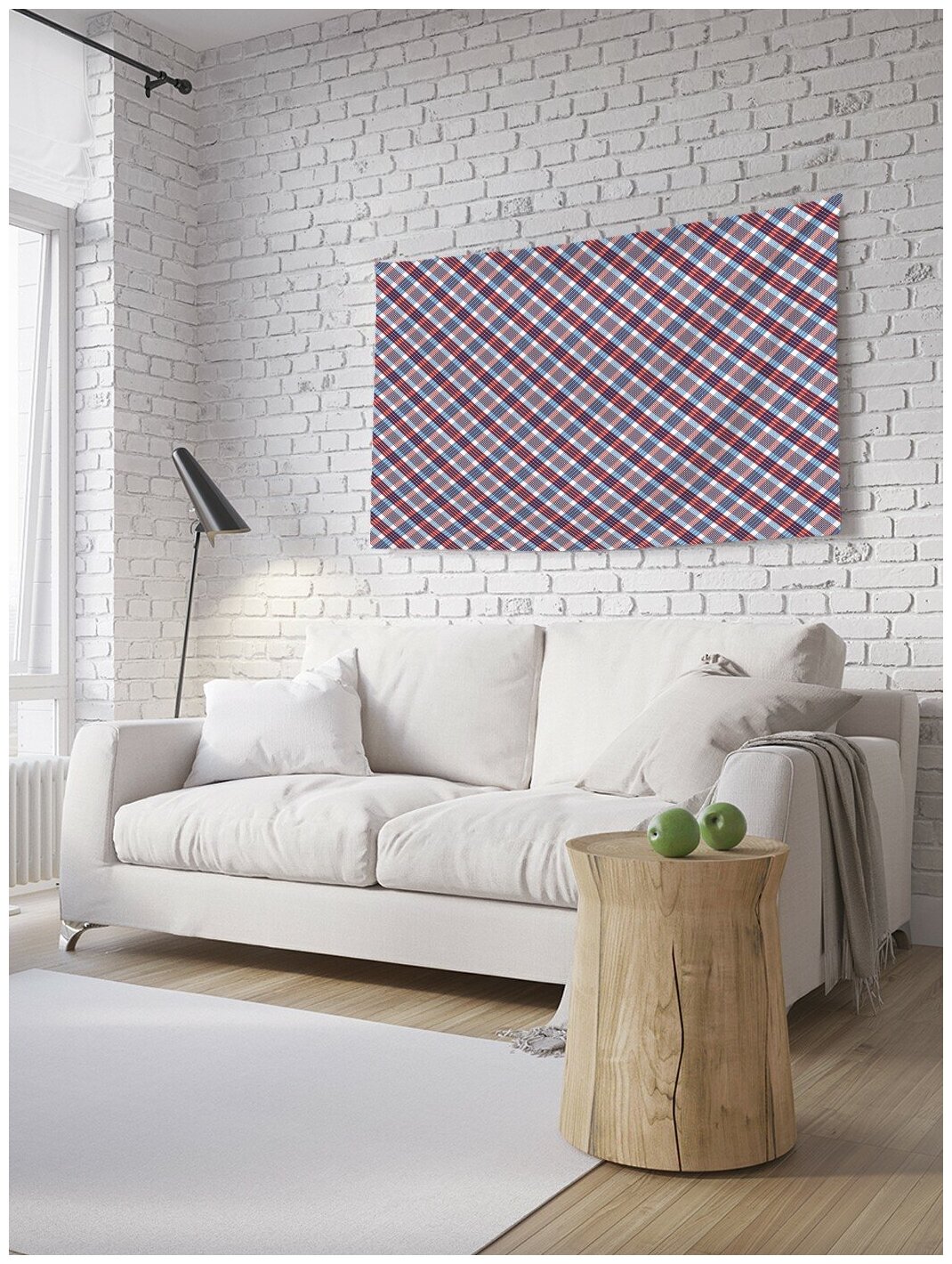 Фотопанно на стену горизонтальный постер 150х200 "Платочная клетка", JoyArty