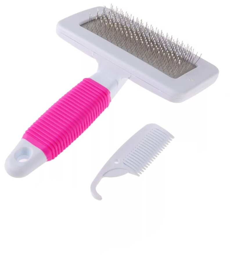 Расческа TailsTime, для животных, любая шерсть, пуходерка, белая