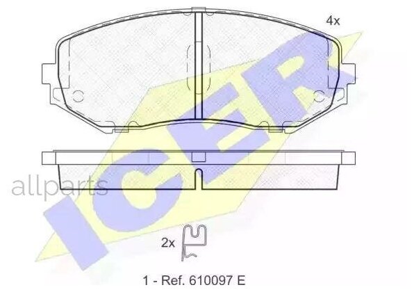 ICER 181747 Тормозные колодки