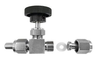 Кран игольчатый тонкой настройки из нержавеющая сталь 10 мм ( штуцер)