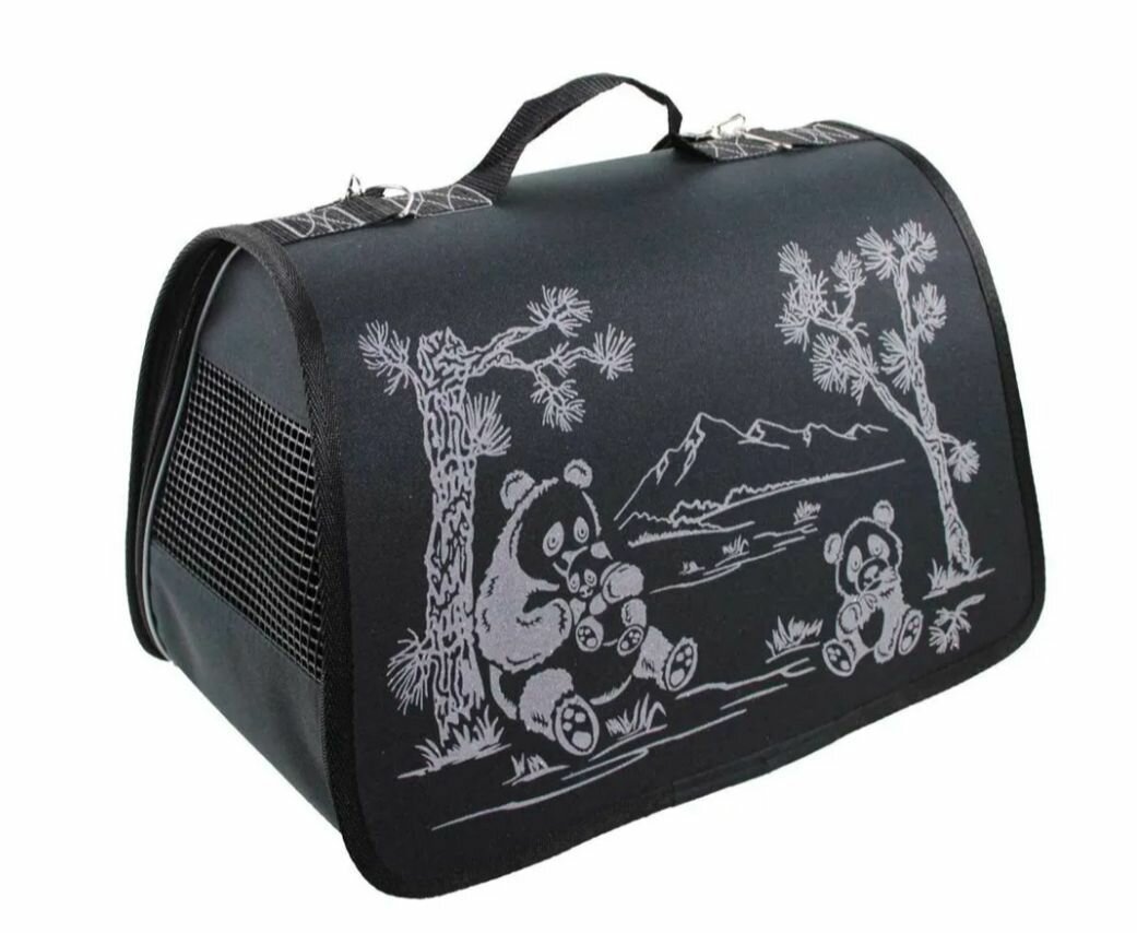 DOGMAN Лира №4 48х29х29 см сумка-переноска цвет черный панда/