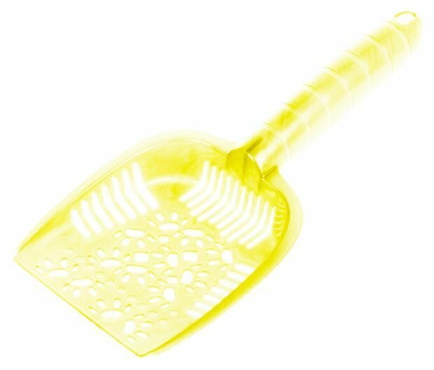 Homecat Совок для кошачьего туалета желтый перламутр Atlantis, 25 х 10,8 х 3,5 см