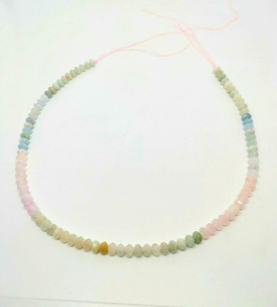 Бусины для рукоделия граненые из натурального камня, микс Бериллов 6мм