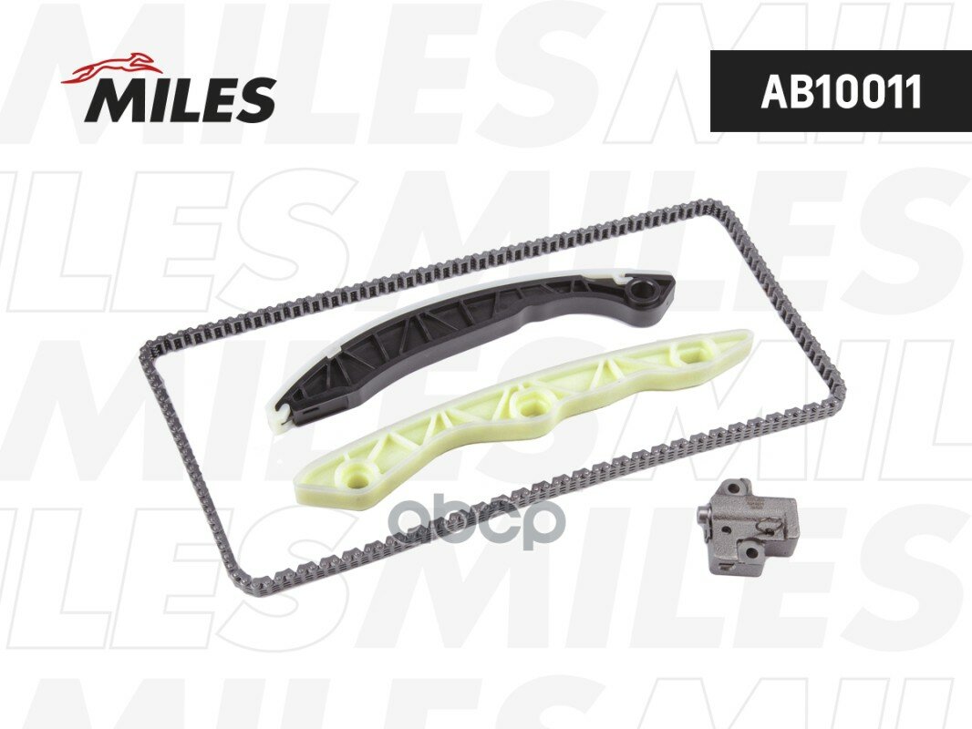 Комплект цепи ГРМ HYUNDAI ix35/Santa Fe II/SONATA G4KD/G4KE 2.0L-2.4L 08-14 Miles арт. ab10011