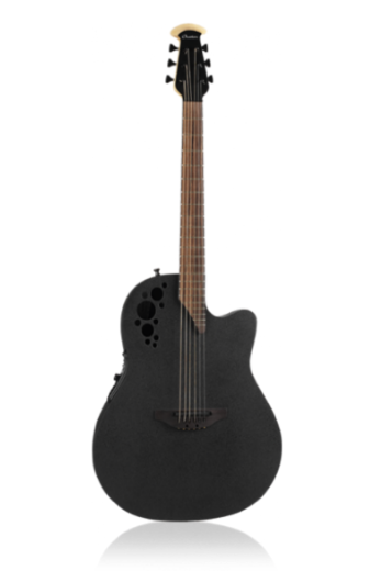 Ovation 1868TX-5-G Elite TX Super Shallow Black Textured электроакустическая гитара, цвет черный текстурированный, производство Китай