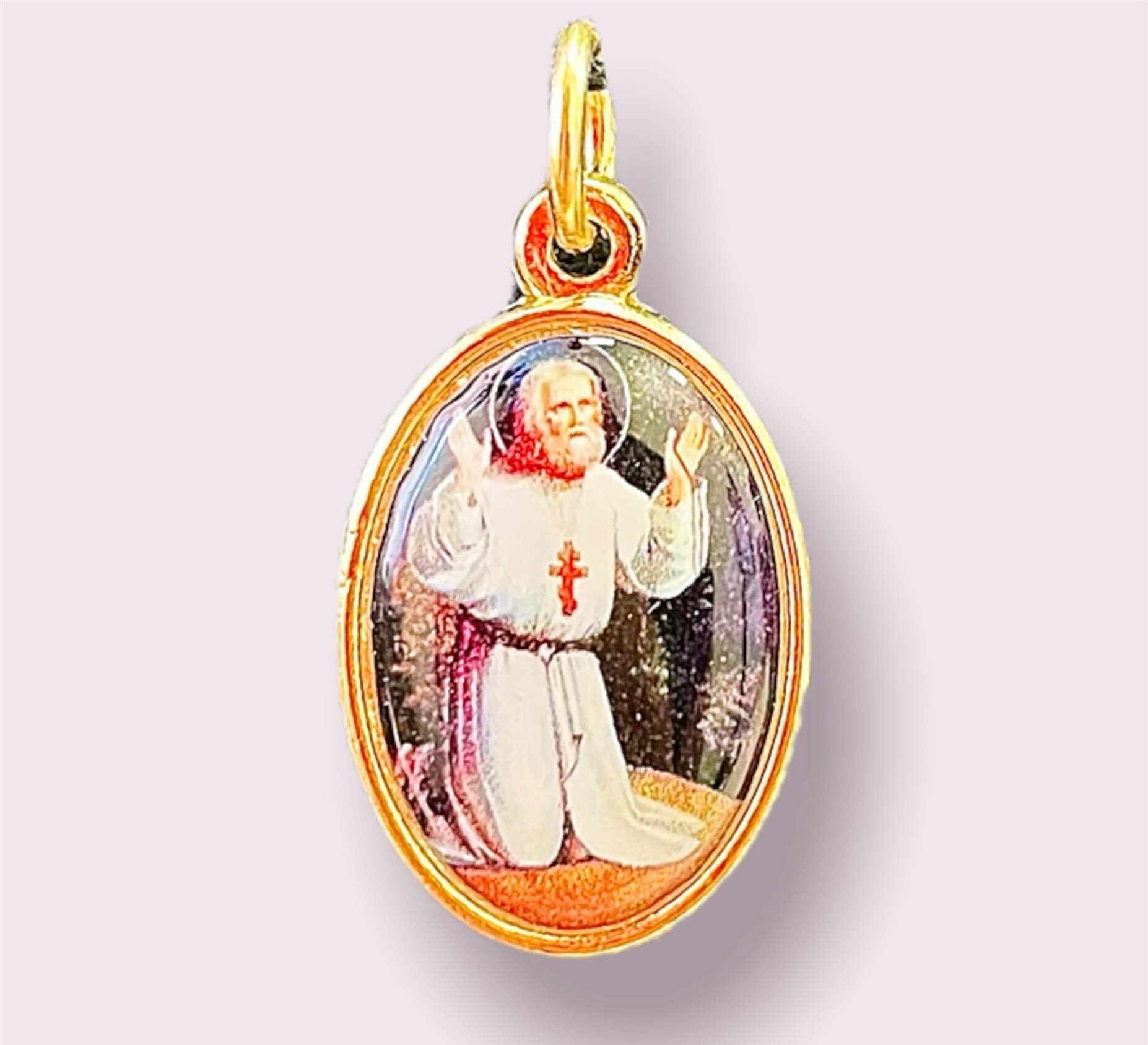 Подвеска Медальон Серафим Саровский, Преподобный, Чудотворец