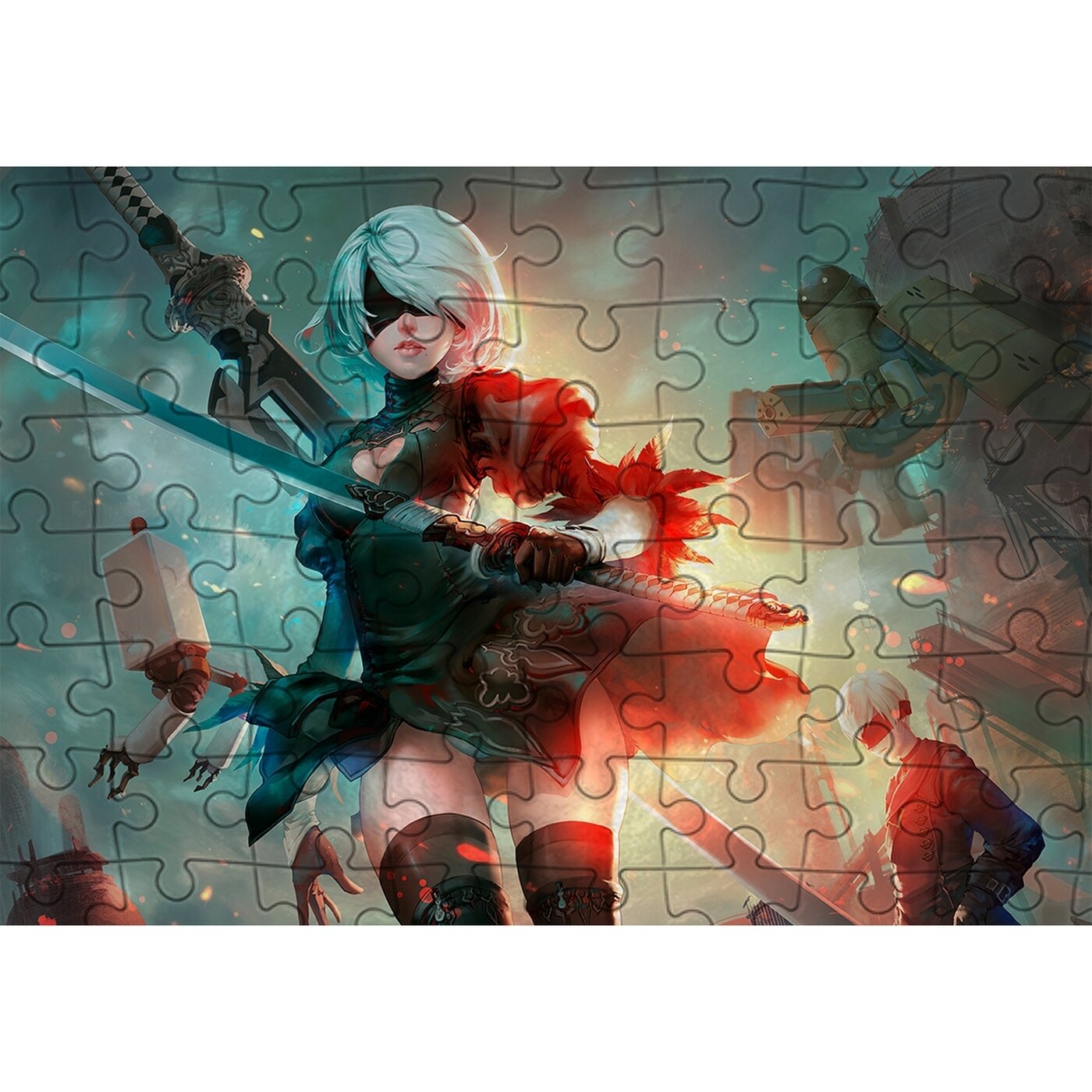 Пазл картонный А4: модель Nier-24