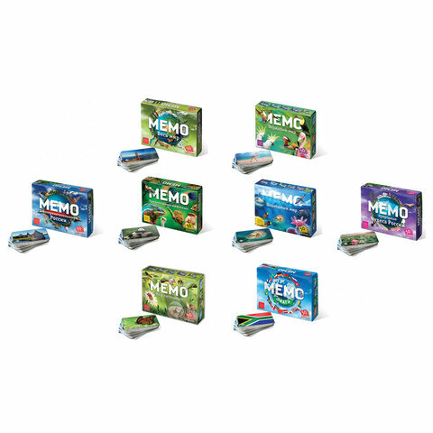 Игра настольная мемо 50 карточек, ассорти 8 сюжетов, нескучные игры, 67875, 7203 (цена за 16 шт.)