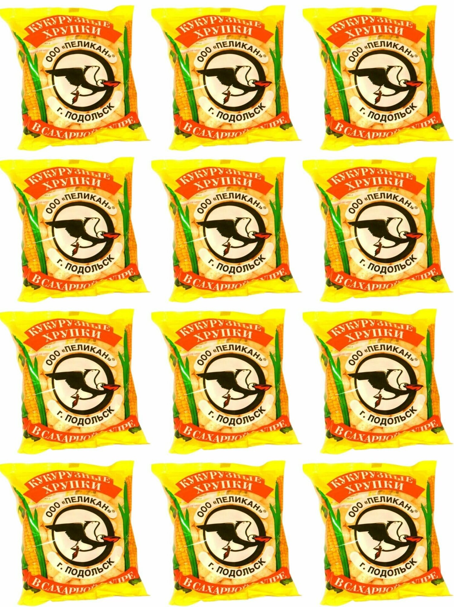 Пеликан Кукурузные хрупки, 65 г - 12 шт