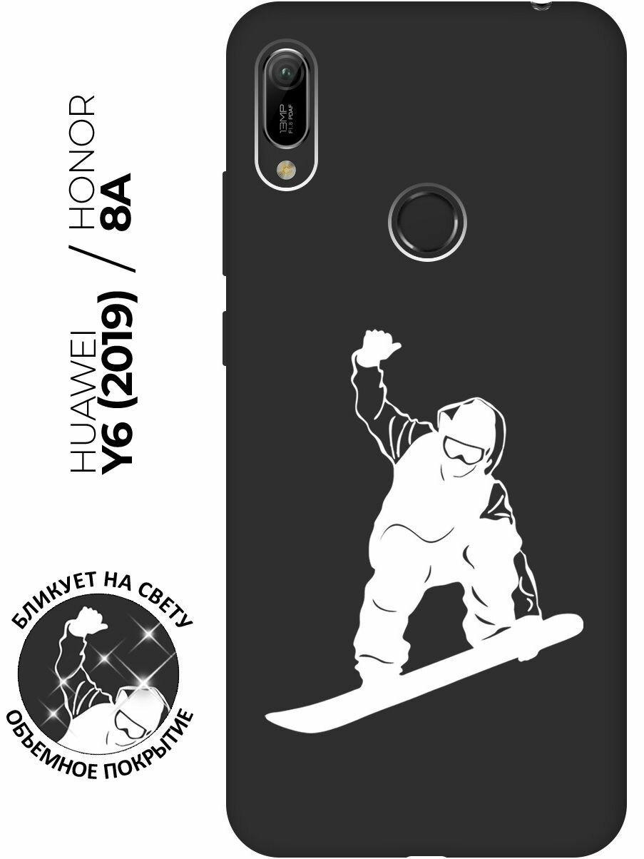 Матовый чехол Snowboarding W для Honor 8A / 8A Pro / Huawei Y6 (2019) / Y6 Prime (2019) / Хонор 8а / 8а Про / Хуавей У6 2019 / У6 Прайм 2019