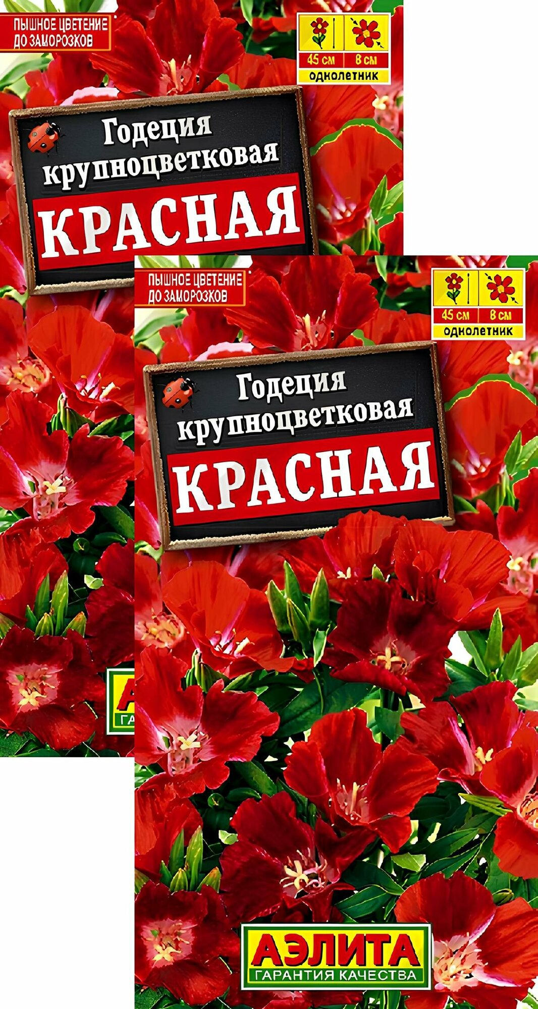 Семена Годеция красная (0,05 г), 2 пакета, однолетник, Агрофирма Аэлита