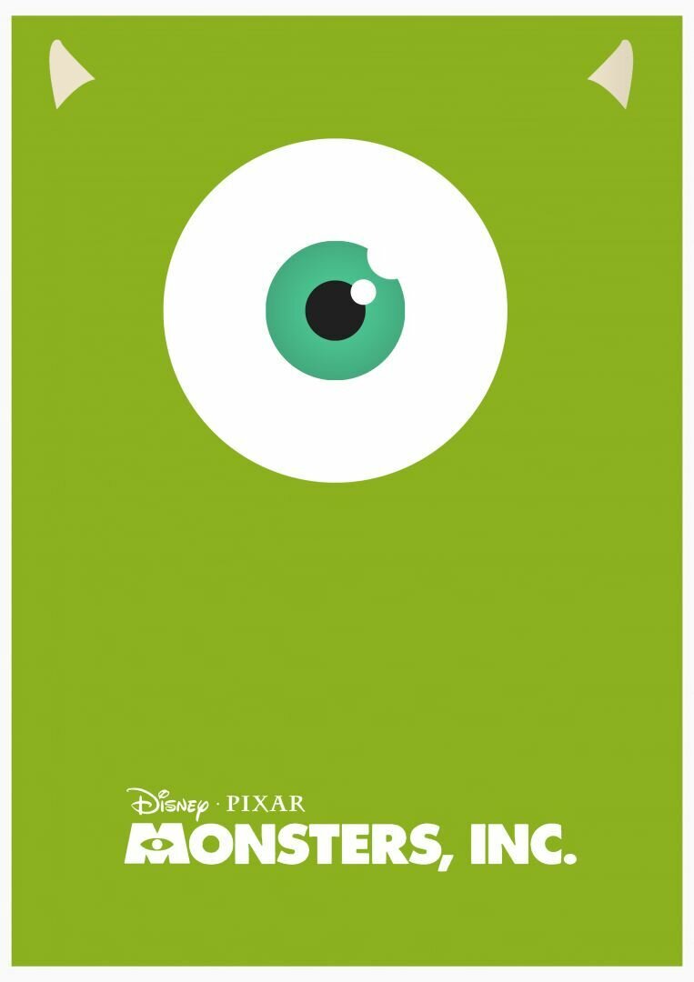 Плакат, постер Monster inc/Корпорация монстров на холсте, размер 60х84см