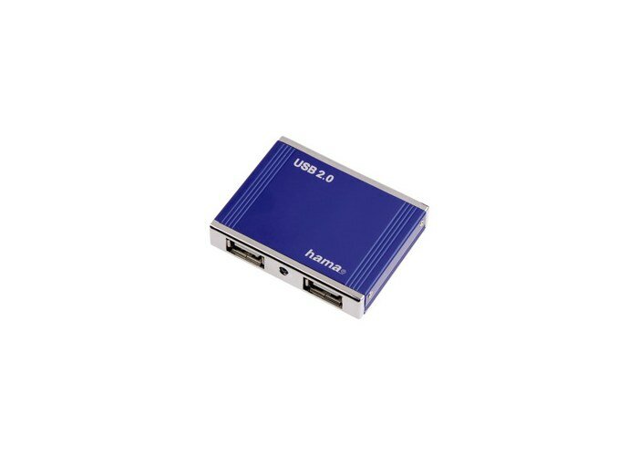 Концентратор USB2.0 4-port Hama (синий)