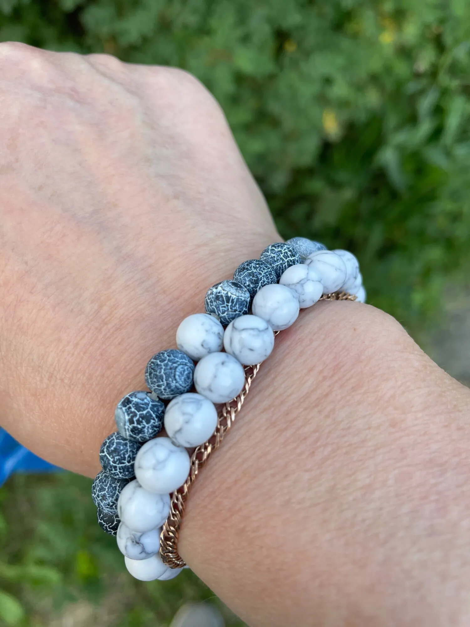 Браслет-нить, вулканическая лава