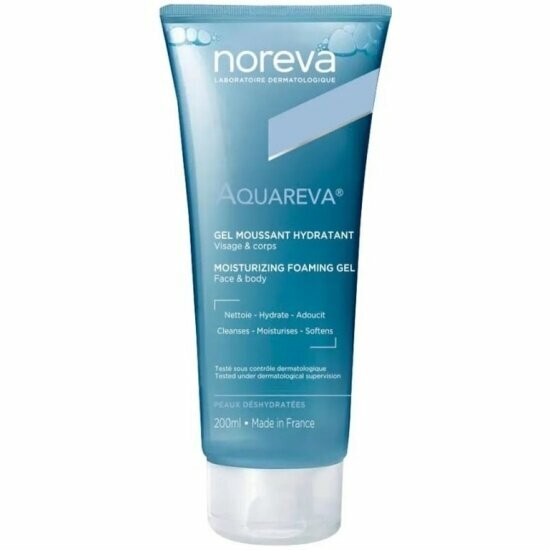 Очищающий гель для лица и тела Noreva Aquareva увлажняющий 200 мл