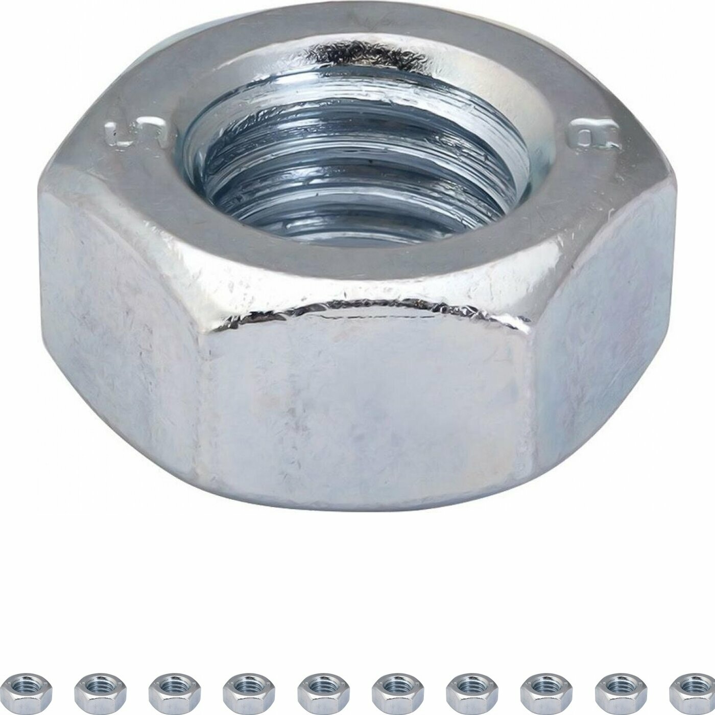 Гайка Tech-Krep DIN 934 шестигранная оцинкованная М5 (40 шт.) (комплект из 10 уп.)