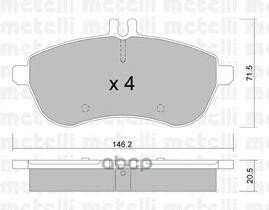 Колодки тормозные Metelli арт. 22-0665-0