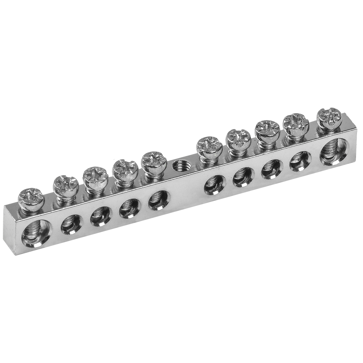 Шина PEN "земля-ноль" 6х9мм 10/1 Ni (10групп/креп. цен.), IEK YNN10-10-100-N (10 шт.)