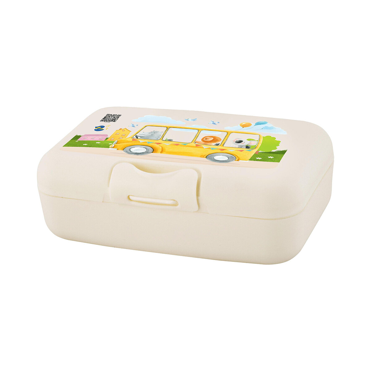 Ланч-бокс Lalababy Play with Me Busy Animals, 0,7 л, полипропилен, белый