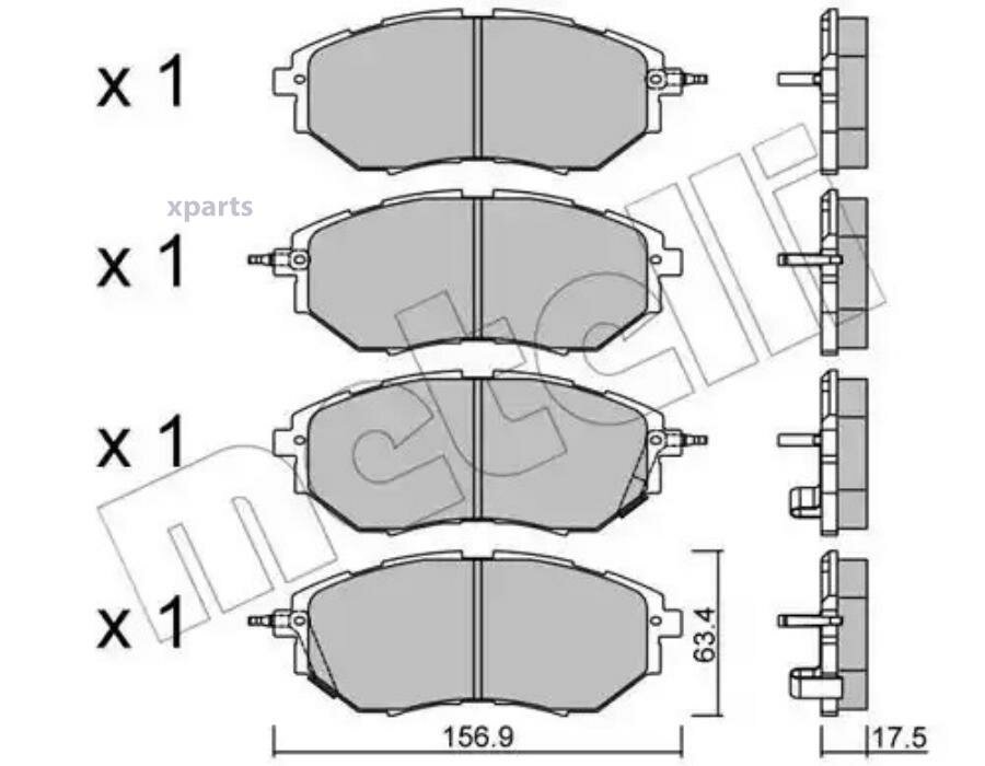 К-т дисков. тормоз. колодок Subaru Legasy, Tribeca 03- Metelli арт. 2207630