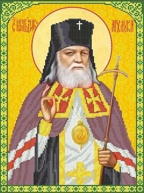 Набор для вышивания Каролинка #кбин(Ч) 3028 Святой Лука, Вышивка бисером, 26.7 х 36.5 см