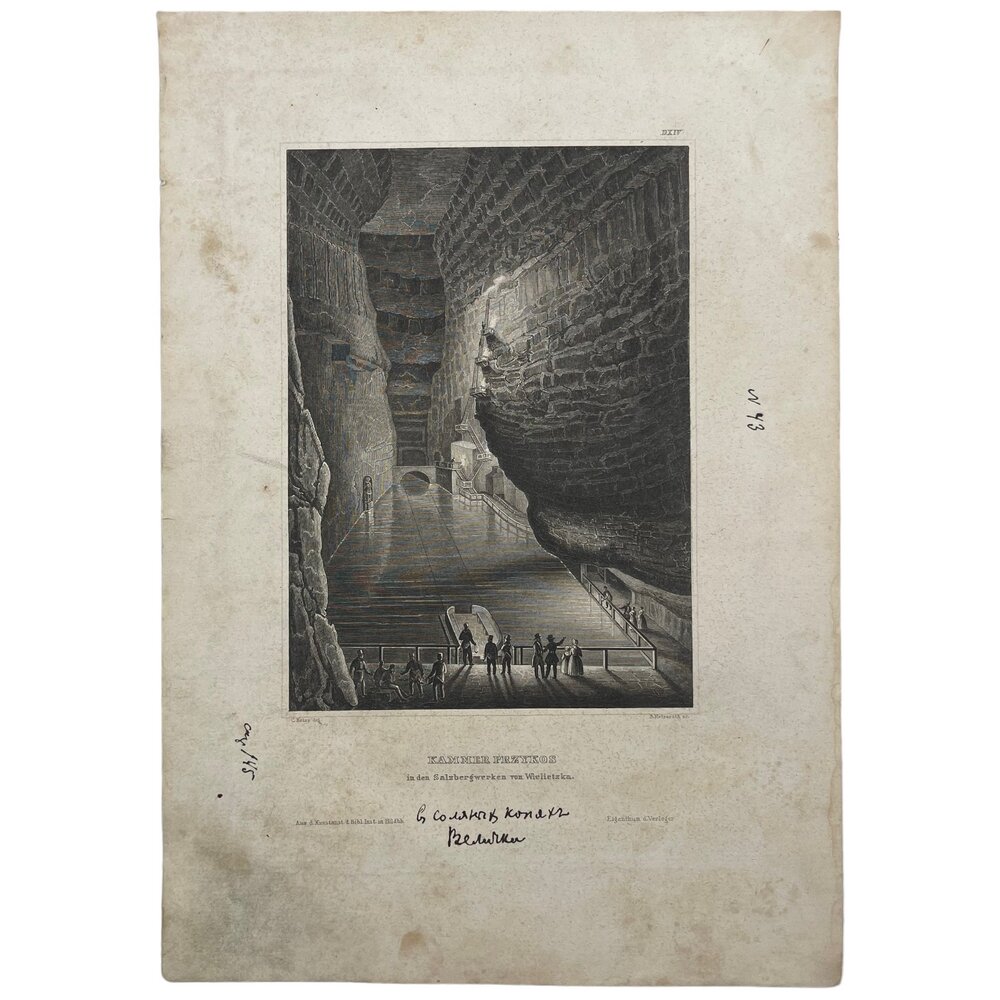 Гравюра "Камера Пшикоса", худ. Reiss C, гравер Metzeroth B, 1850 г, Хильдбургхаузен, Германия