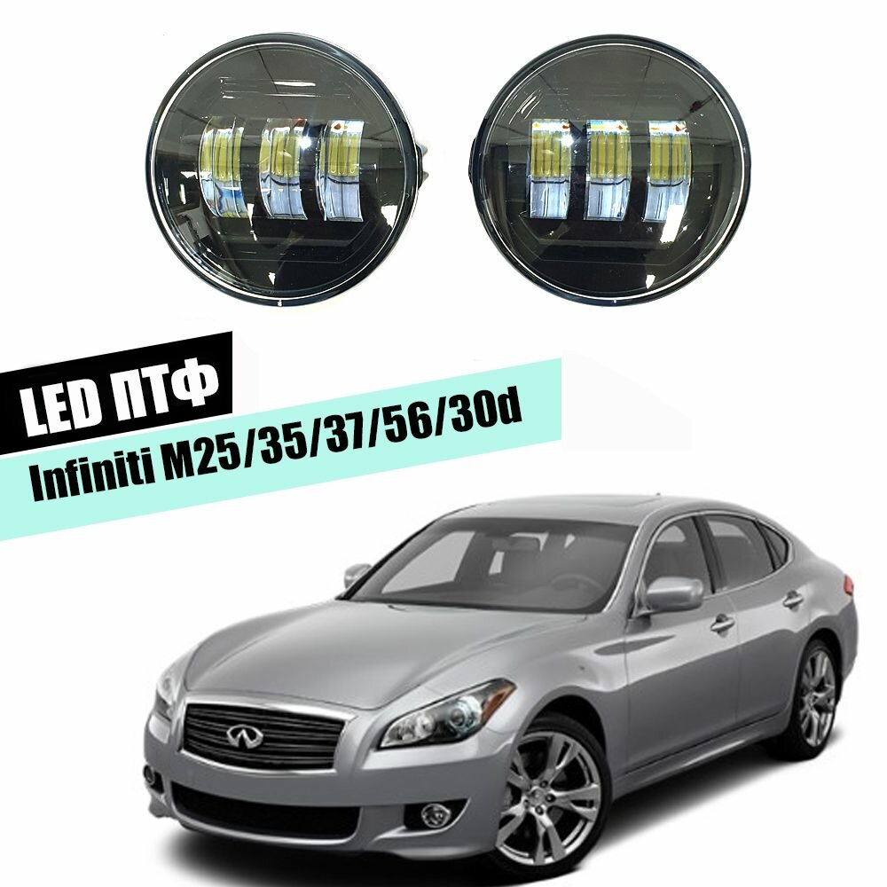 Противотуманные фары для Infiniti M25/30d/35/37/56 led птф