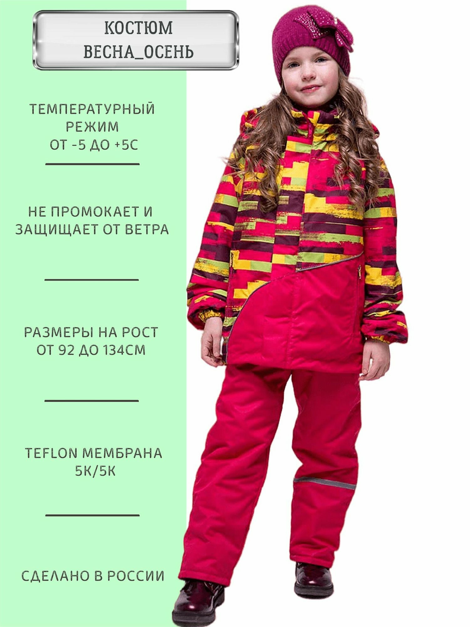 Комплект верхней одежды Rainy салат малина