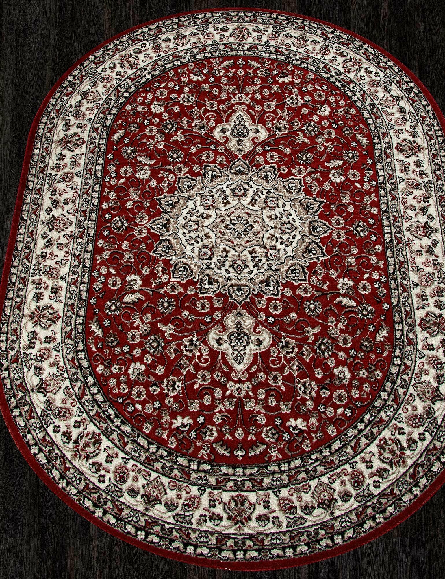 Ковер Овальный на пол в гостиную в спальню 250х400 см классический ворс 7 мм 395982 ковренок